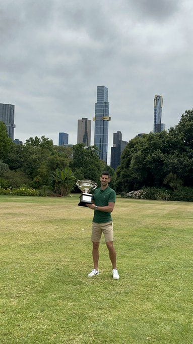 In pictures: Novak Djokovic dazzles with 10th Australian Open trophy in ...