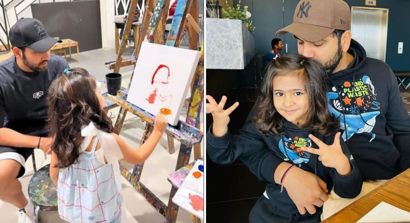 Picture: Rohit Sharma spends quality time with daughter Samaira ahead ...