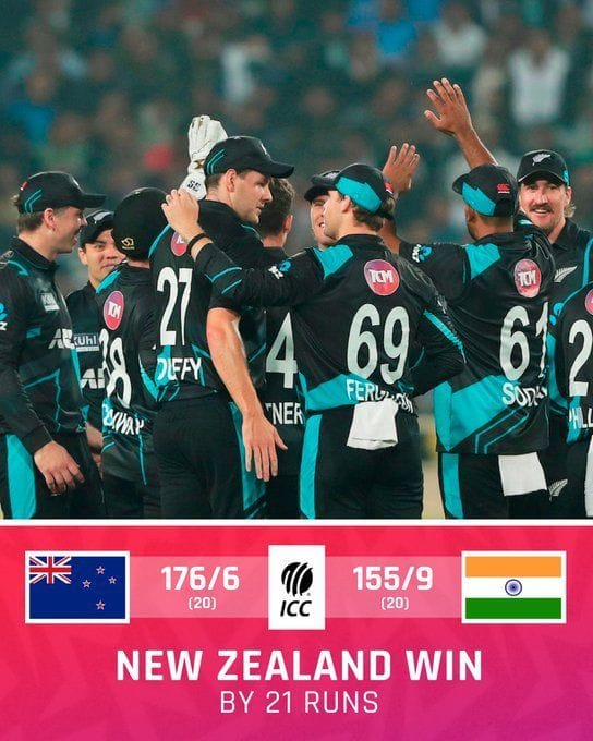 New Zealand spinners shine as India succumb to 21-run defeat in Ranchi T20I