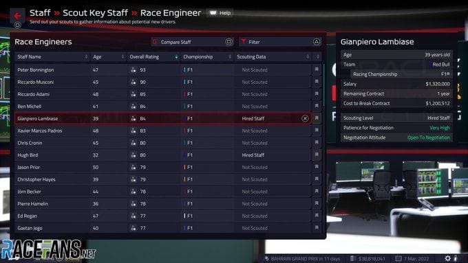 Who is Max Verstappen's Red Bull race engineer?
