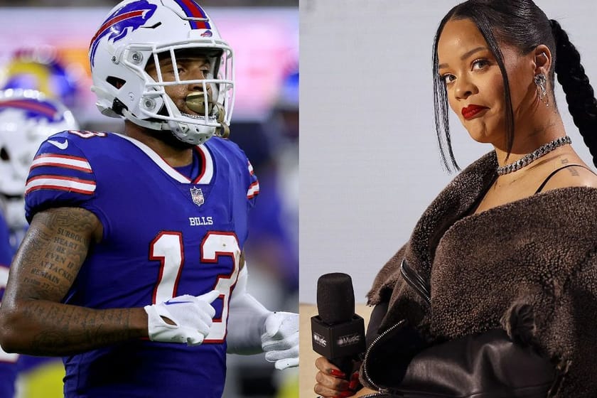 Bills’ Gabe Davis shoots his shot at Rihanna