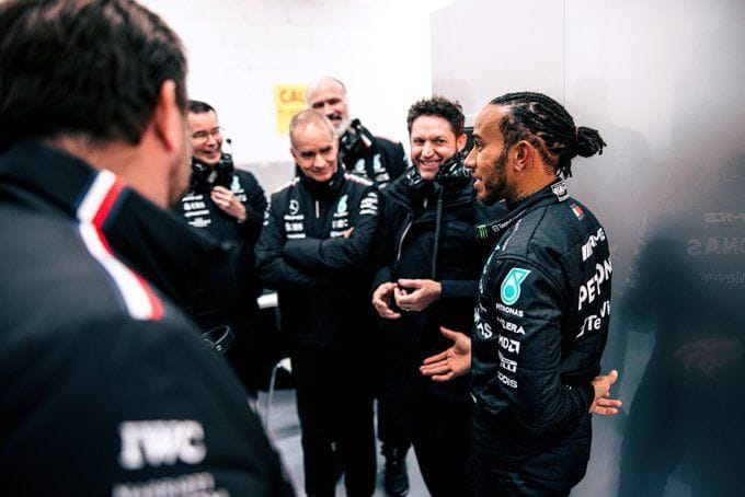 Lewis Hamilton feels ‘comfortable’ driving the all-new Mercedes W14