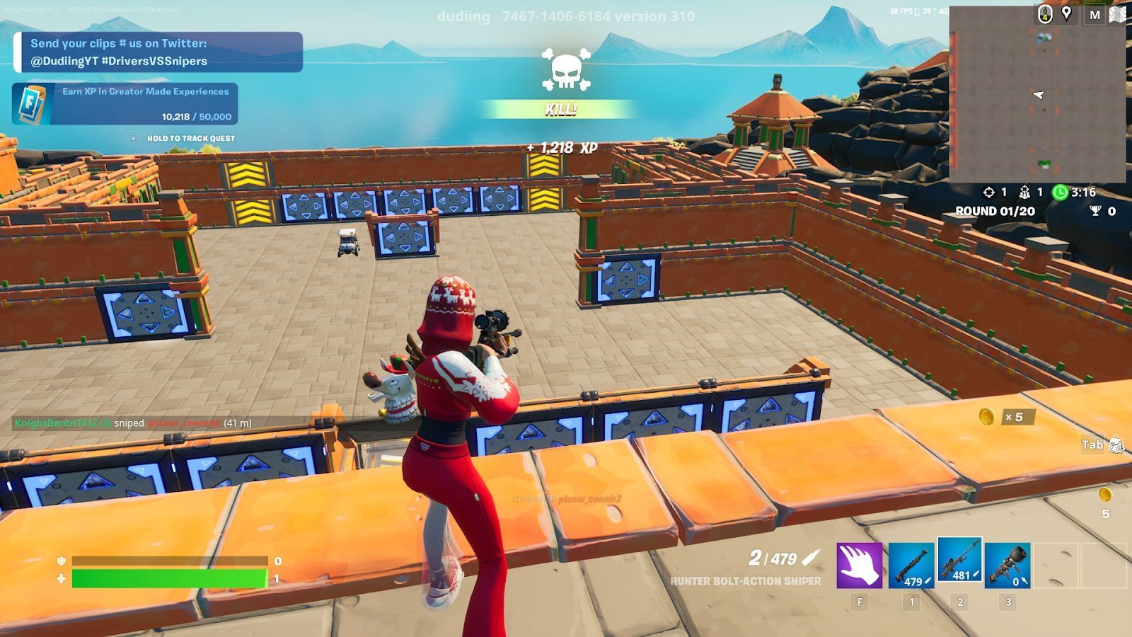 Snipers VS Cars Fortnite Map Codes 2023