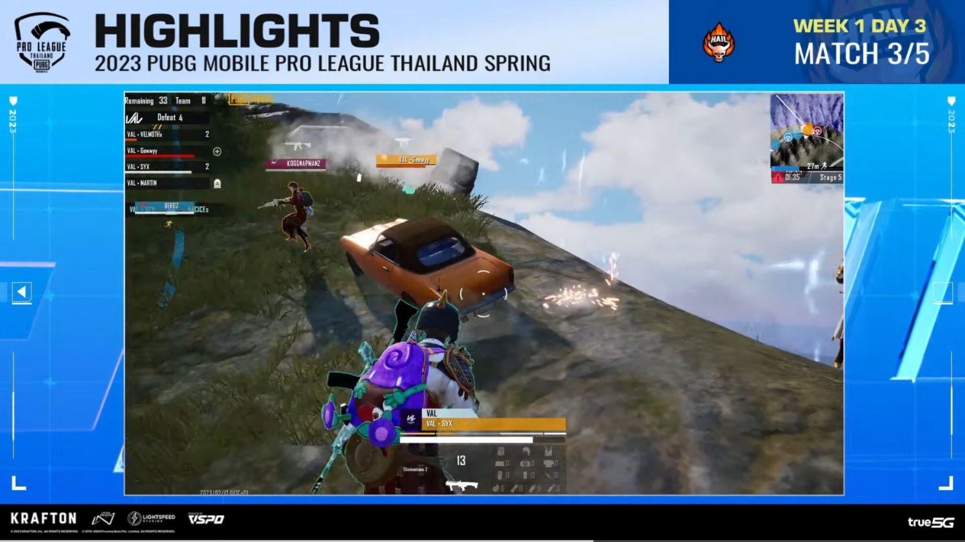 PMPL 2023 Spring Thailand Week 1 Day 3: Overall standings, highlights, and more