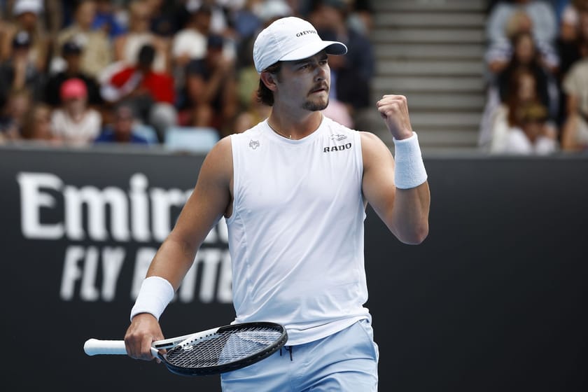 J.J. Wolf and Michael Mmoh face off in a spirited game of Texas trivia ...