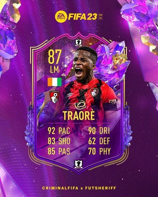 FIFA 23 leaks reveal Hamed Traore as an upcoming Future Stars SBC in ...