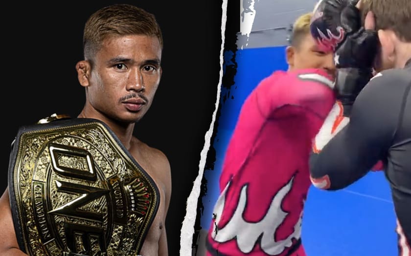 ONE flyweight kickboxing world champ Superlek Kiatmoo9 teaching Cory ...