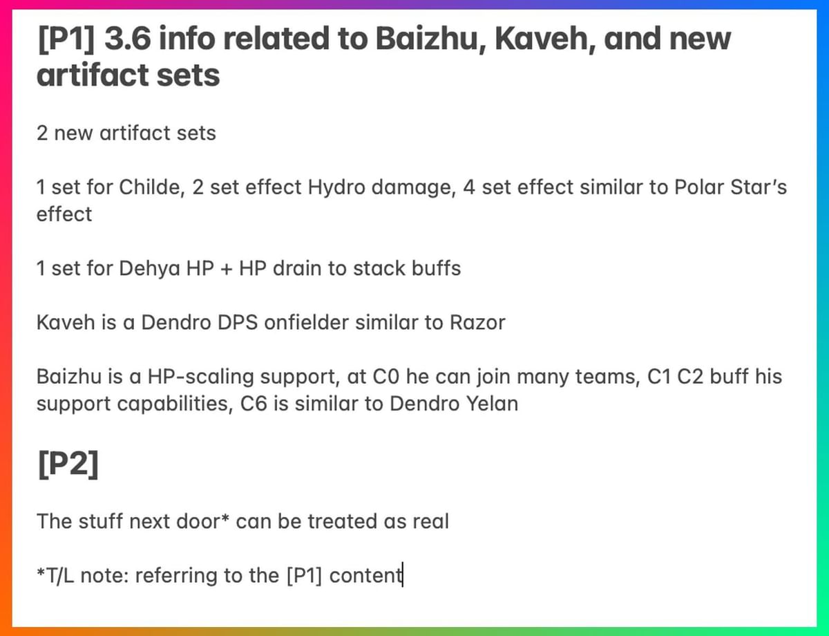 Genshin Impact 3.6 leaks: New Dehya and Childe artifacts, Kaveh and ...
