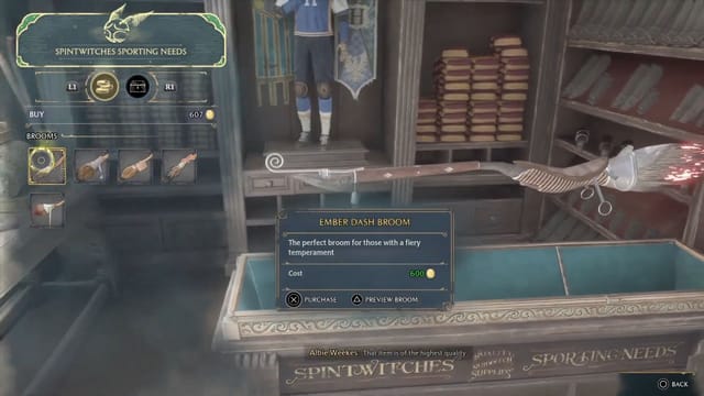 All Broom customization options available in Hogwarts Legacy