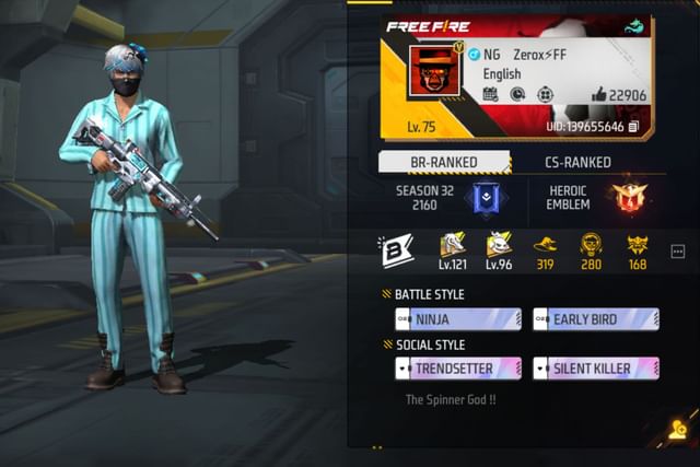 Zerox FF’s Free Fire MAX ID, stats, K/D ratio, monthly income and more