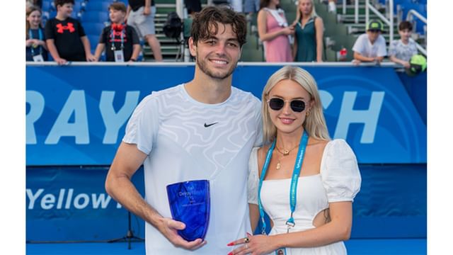 Taylor Fritz's girlfriend Morgan Riddle ecstatic after American's ...