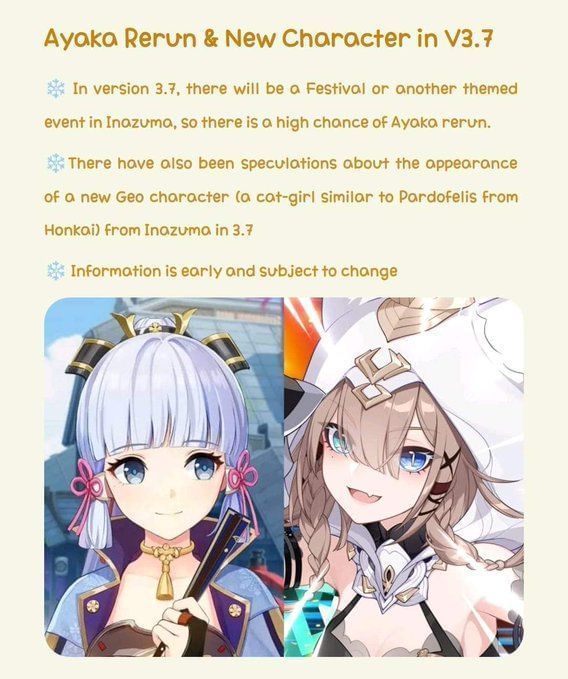 Genshin Impact leaks: Ayaka rerun, new Geo character, and Inazuma ...