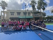 Chris Evert Poses For A Picture With happy Students From Her Tennis Chris Evert Poses For A Picture With happy Students From Her Tennis