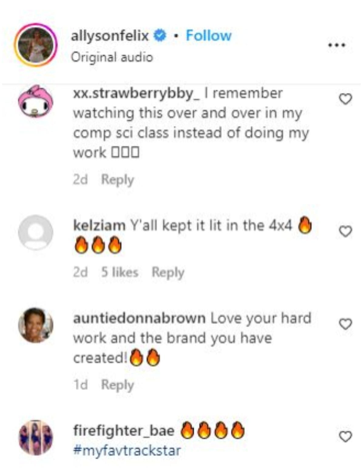 “History was made” – Fans react as Allyson Felix shares a throwback ...