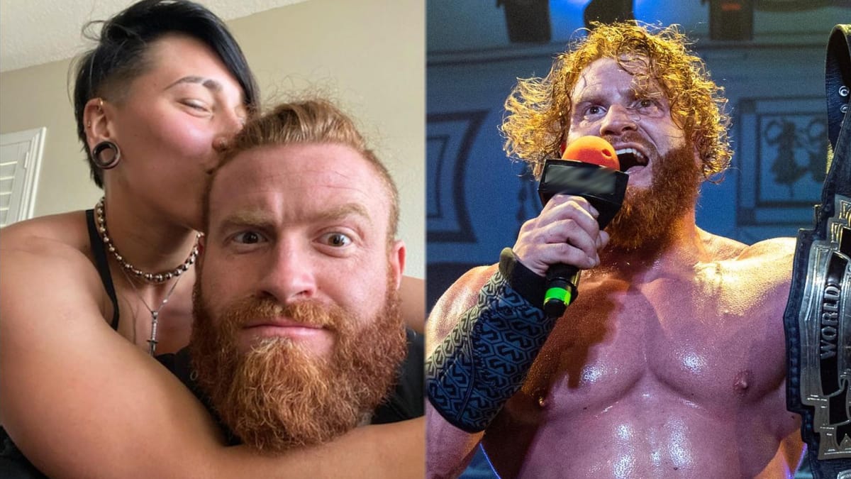 WWE's Rhea Ripley has a heartfelt reaction to her boyfriend Buddy Matthews' World Heavyweight ...