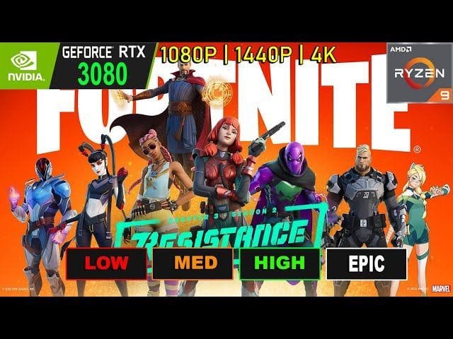 Best Fortnite Chapter 4 graphics settings for Nvidia Geforce RTX 3080 ...
