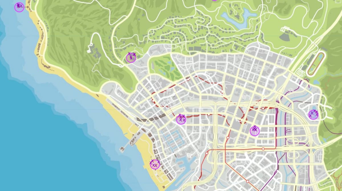 GTA Online G's Cache locations today