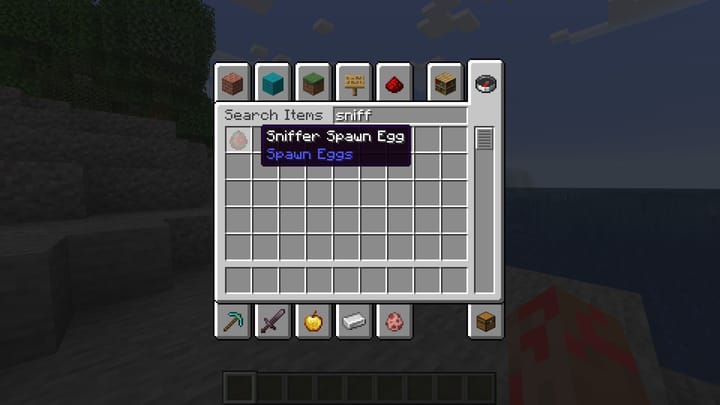 How to get Sniffer in Minecraft snapshot and beta