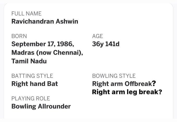 Ravichandran Ashwin gives a hilarious reply to a tweet about the 1 thing starting with 'B' that ...