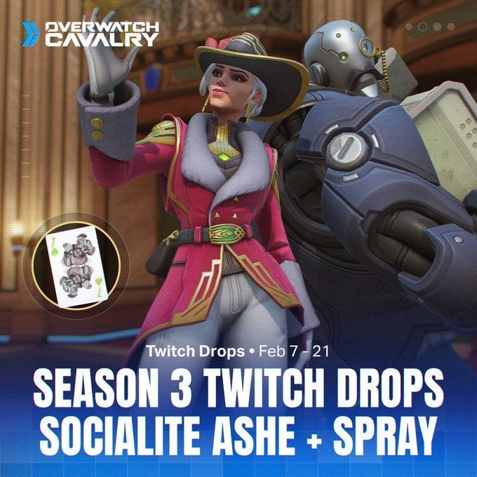 How to get Overwatch 2 Socialite Ashe Legendary Skin through Twitch drops