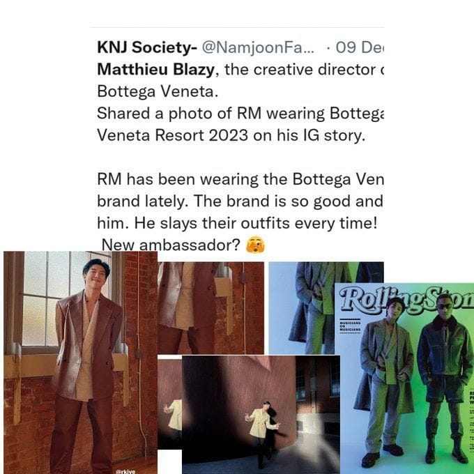 “RM X BOTTEGA VENETA”: Fans anticipate that Kim Namjoon will attend Bottega Veneta’s show at ...