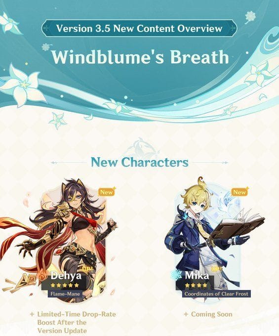 Genshin Impact 3.5 update schedule: Server downtime, patch release time ...