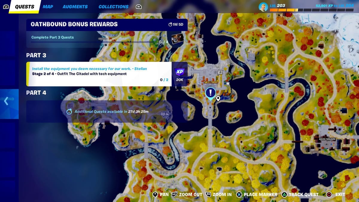 How to outfit The Citadel with tech equipment in Fortnite Chapter 4?