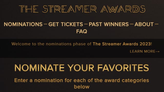 How to vote for your favorite streamers for The Streamer Awards 2023 ...