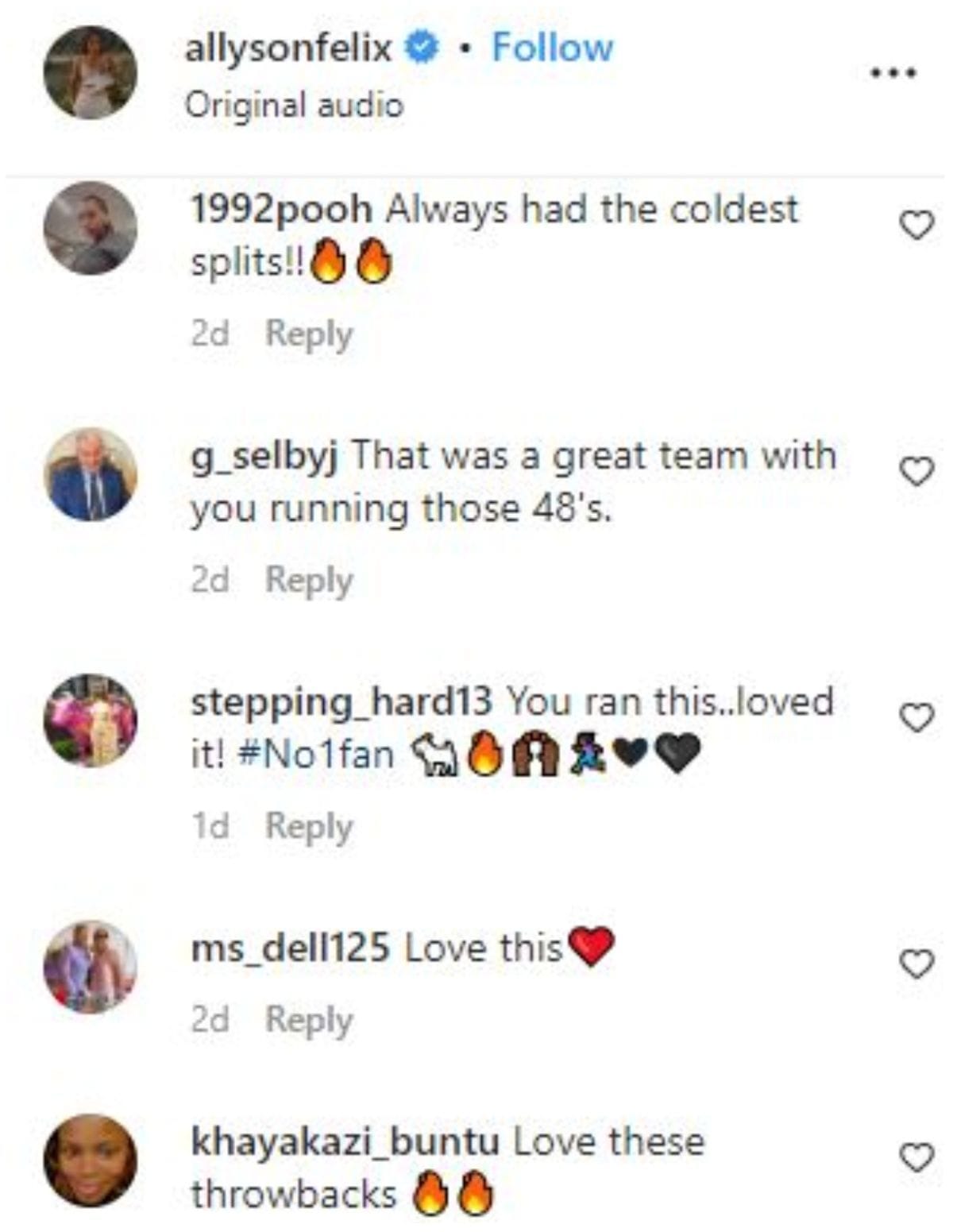 “History was made” – Fans react as Allyson Felix shares a throwback ...