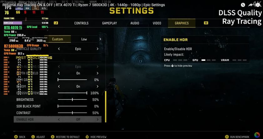 Best Returnal PC graphics settings for RTX 4070 Ti