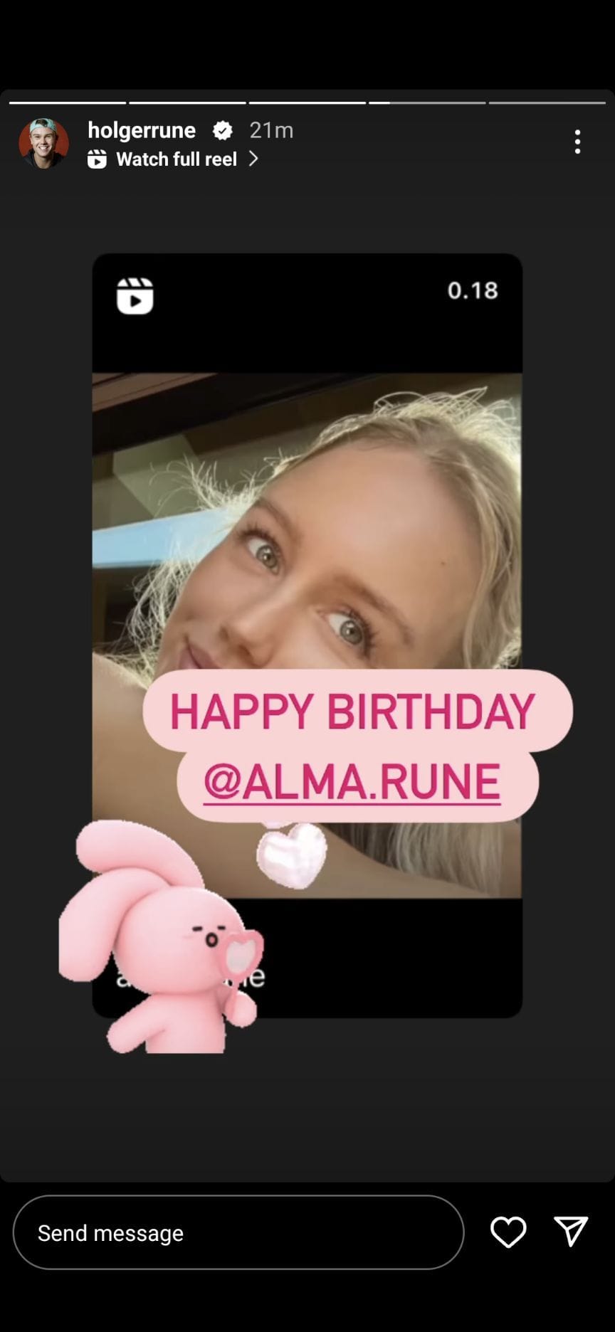 Holger Rune wishes "best sister in the world" Alma a happy birthday