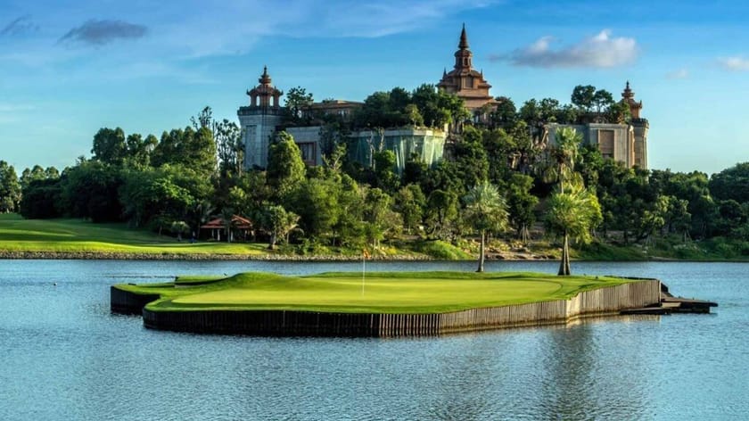 What is special about the 17th green at Thailand's Amata Spring Golf ...