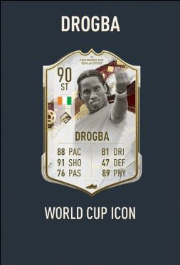 Didier Drogba World Cup Icon SBC: FIFA 23 Didier Drogba World Cup Icon ...
