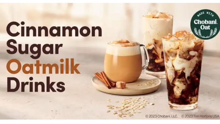 Tim Hortons Non-Dairy Cinnamon Sugar Oatmilk line-up explored