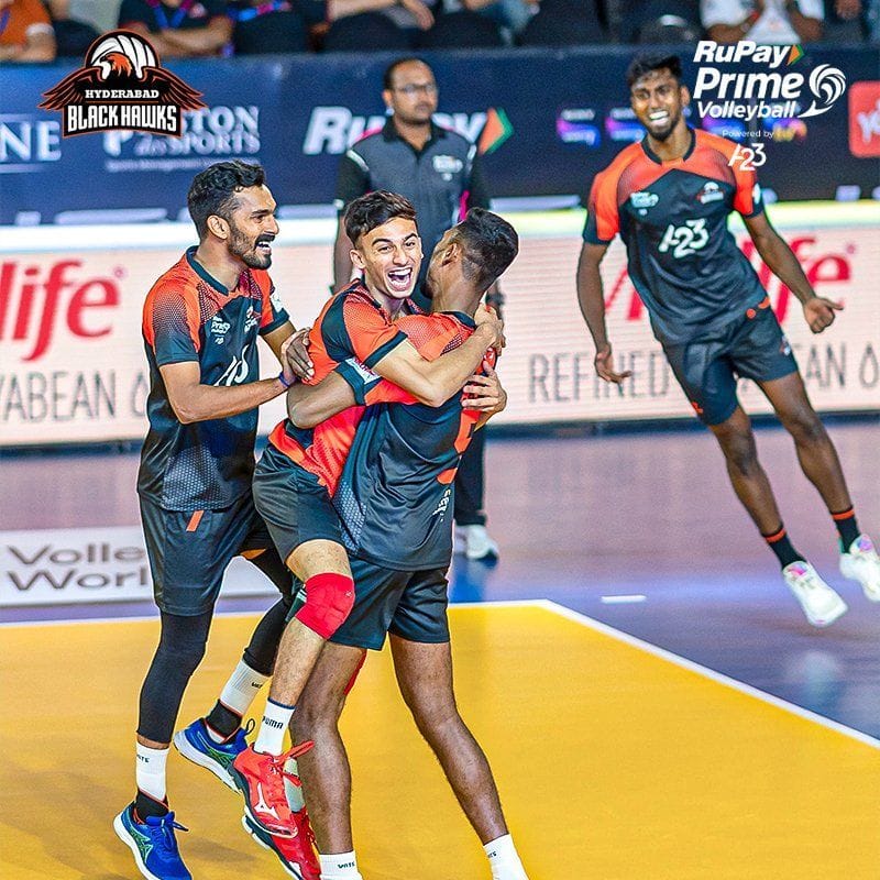 Prime Volleyball League 2023, Calicut Heroes vs Hyderabad Blackhawks ...