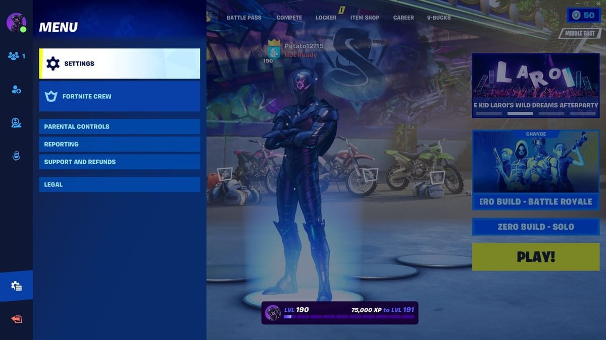 How to turn on visualize sound effects in Fortnite