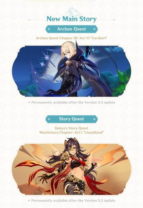 Genshin Impact 3.5 update schedule: Server downtime, patch release time ...