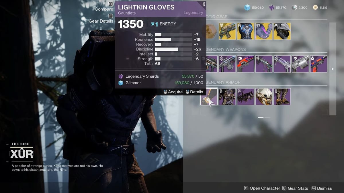 Xur is selling god roll weapon and high-stat Legendary armor in Destiny ...