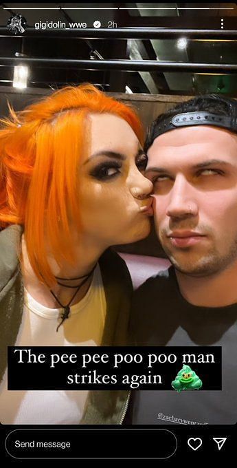 Photo Gigi Dolin Kisses Controversial Former Male Wwe Superstar