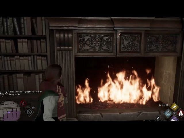 How to easily reach the Library Fireplace Chest in Hogwarts Legacy and ...