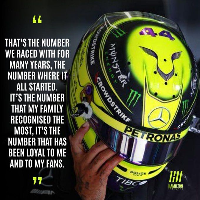Lewis Hamilton shares the significance of number 44 to his fans and ...