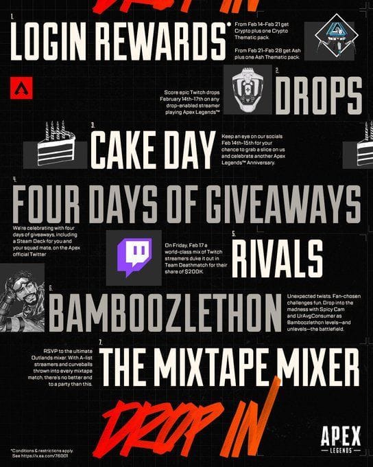 Apex Legends: All free rewards with the 4th Anniversary Reward Tracker ...