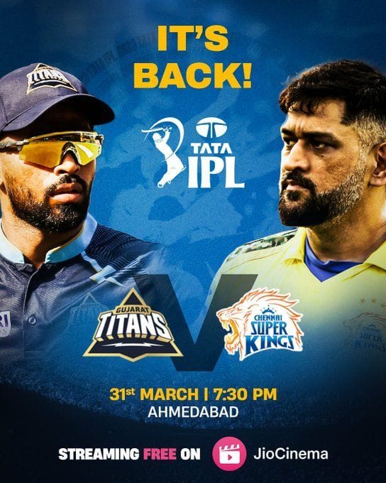 IPL 2023 का पूरा शेड्यूल, गुजरात टाइटंस का चेन्नई सुपर किंग्स से होगा ...