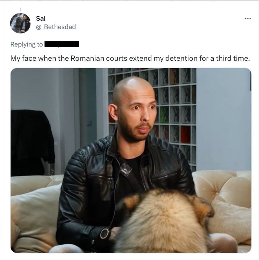 "Dude taking the biggest L": Andrew Tate's detention gets extended for third time, leaves ...