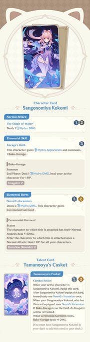 Genshin Impact 3.5 TCG update: Eula, Kokomi, Sara, and other card details