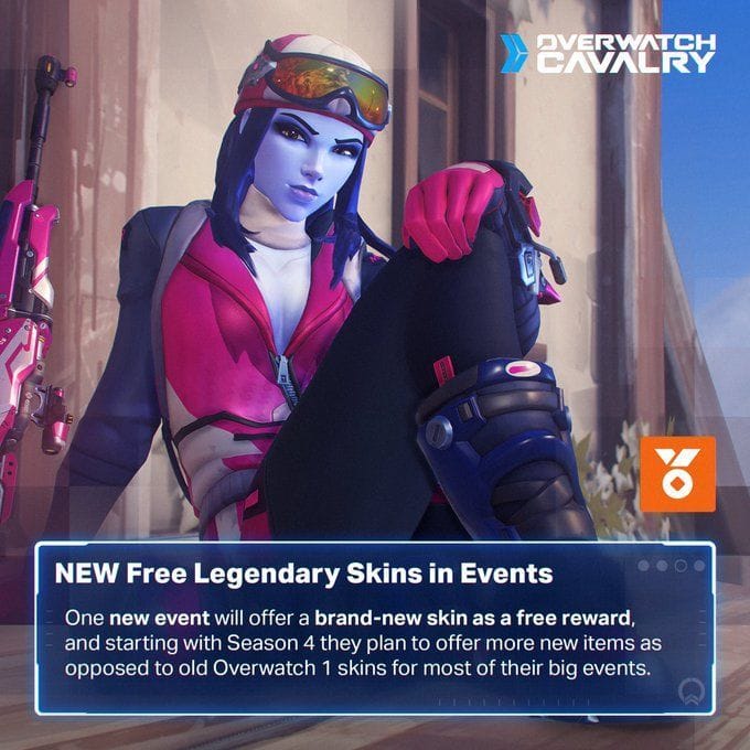 Overwatch 2 to offer new free Legendary skins in future events