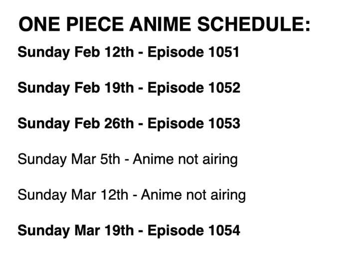 One Piece anime confirmed to a take long break from February 26, 2023