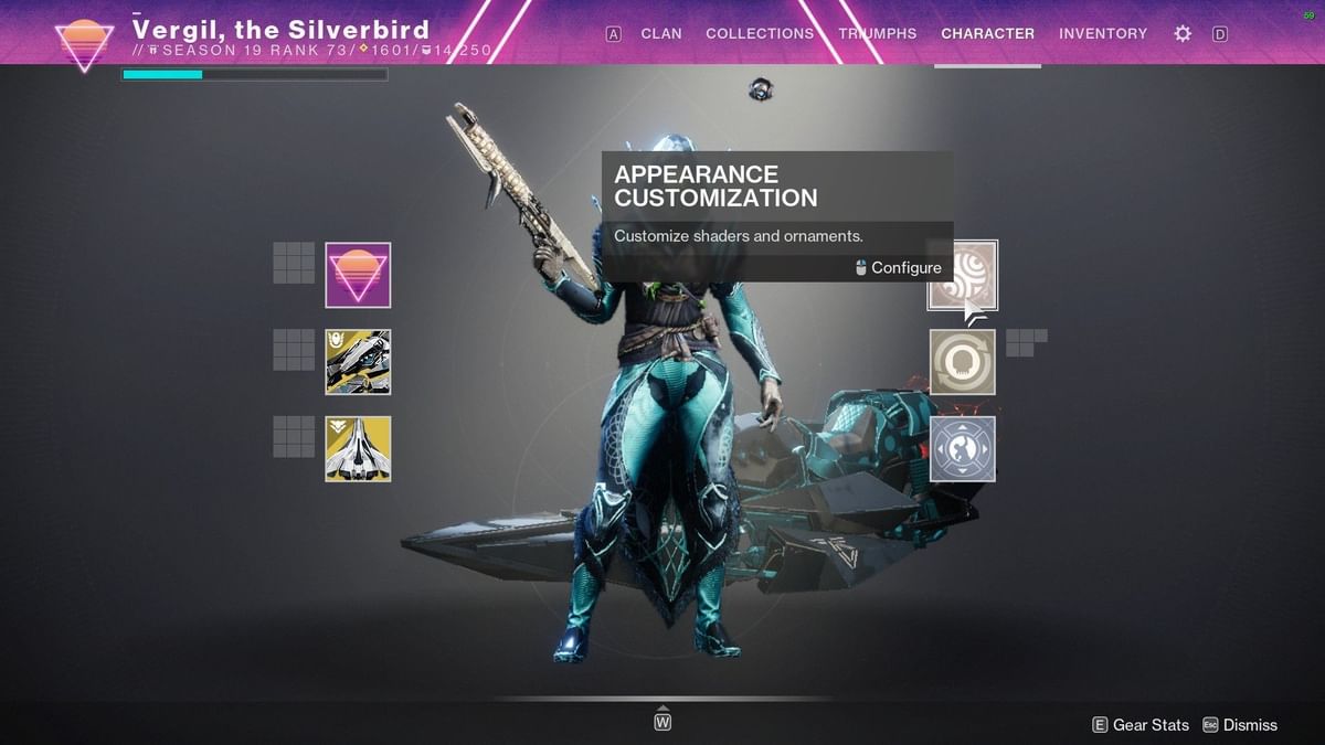 How to change armor appearance in Destiny 2?
