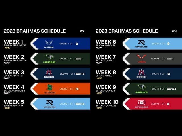 How many teams will the XFL have in 2023?