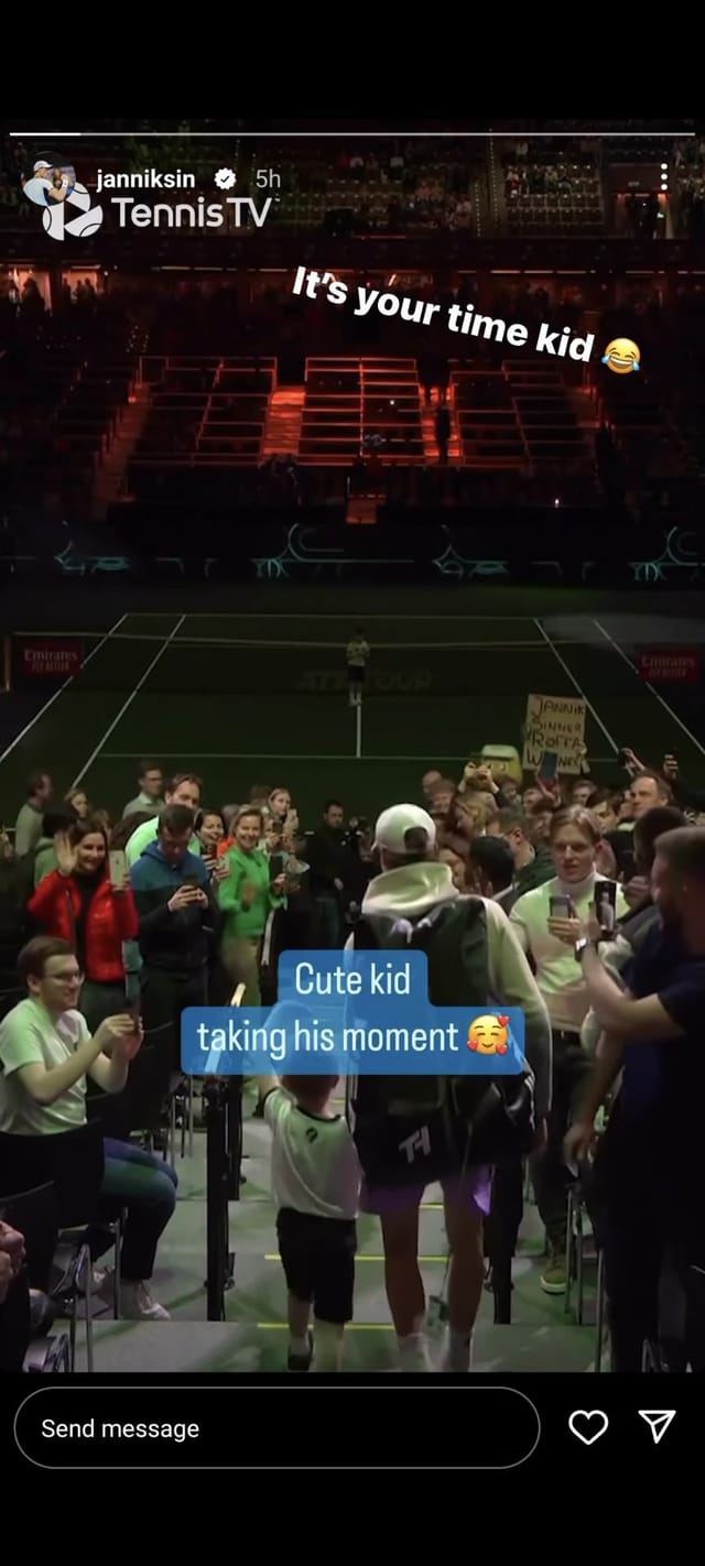 "It's your time kid"- Jannik Sinner's endearing message to young fan ...